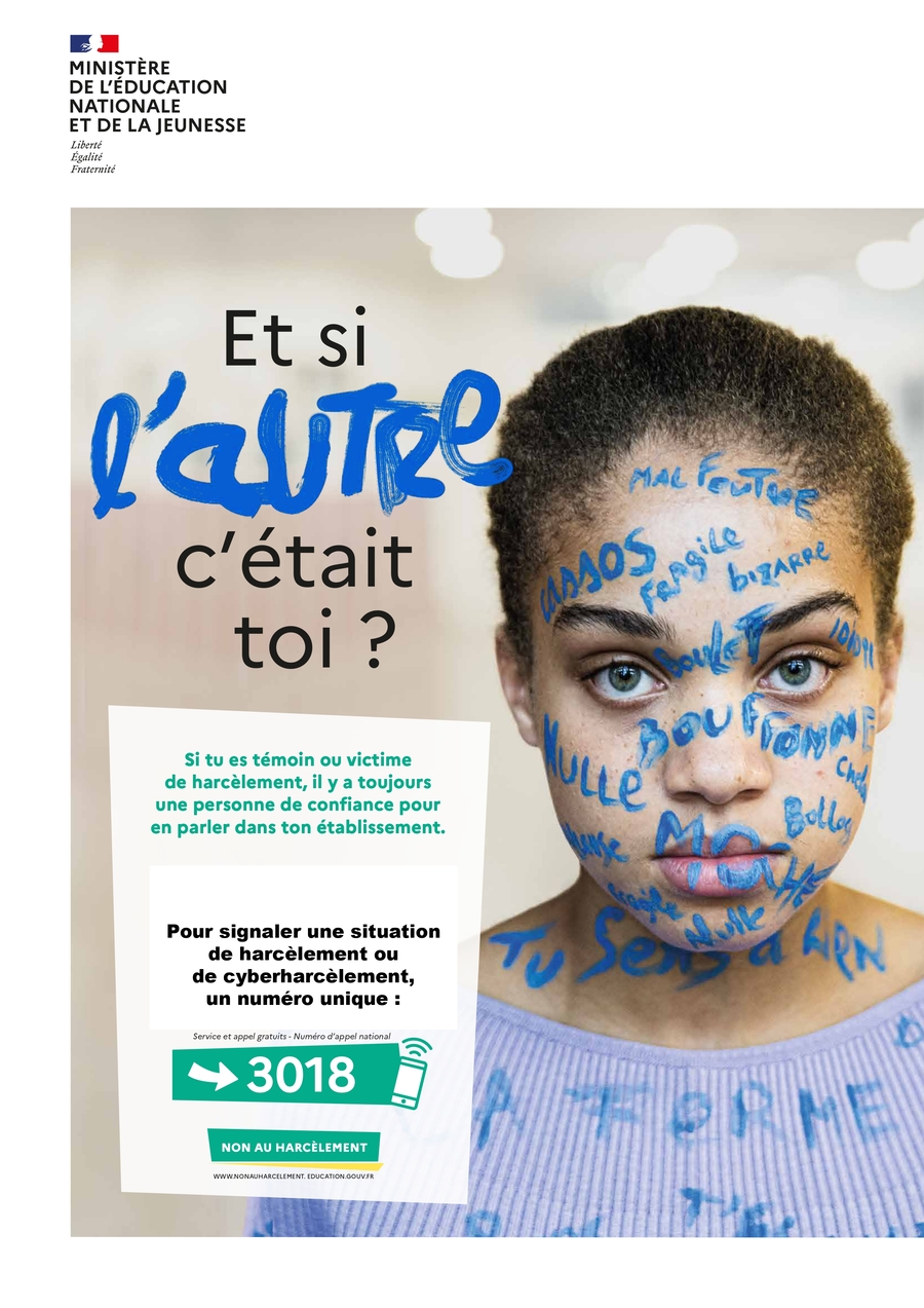 Le 7 novembre 2024, Journée Nationale Non au Harcèlement. - Actualités - Lycée Guillaume Fichet